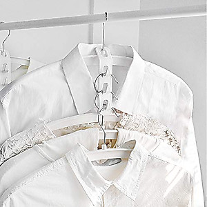 Cascading Clothes Hanger Hooks,Space Saving Series Multi-Function Multi-Layer Cabinet Clothes Connection Folding Storage Clothes Rack Hanger Household Strong Load-Bearing Closet Hook (12pcs)