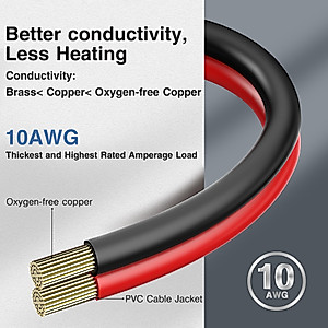 YQMAJIM Solar Panel Connector to XT60 Extension Cable,(10AWG 10Ft) XT60 Connector to Solar Panel Charging Cord, Panel Solar to XT60 Adapter Charge Cable for RV Portable Power Station Solar Generator