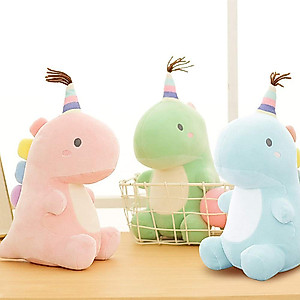 aporake Stuffed Animal Plush Toys, Cute Dinosaur Toy, Soft Plushies for Girls Plush Doll Gifts for Kids Boys Babies Toddlers (Green, Medium)