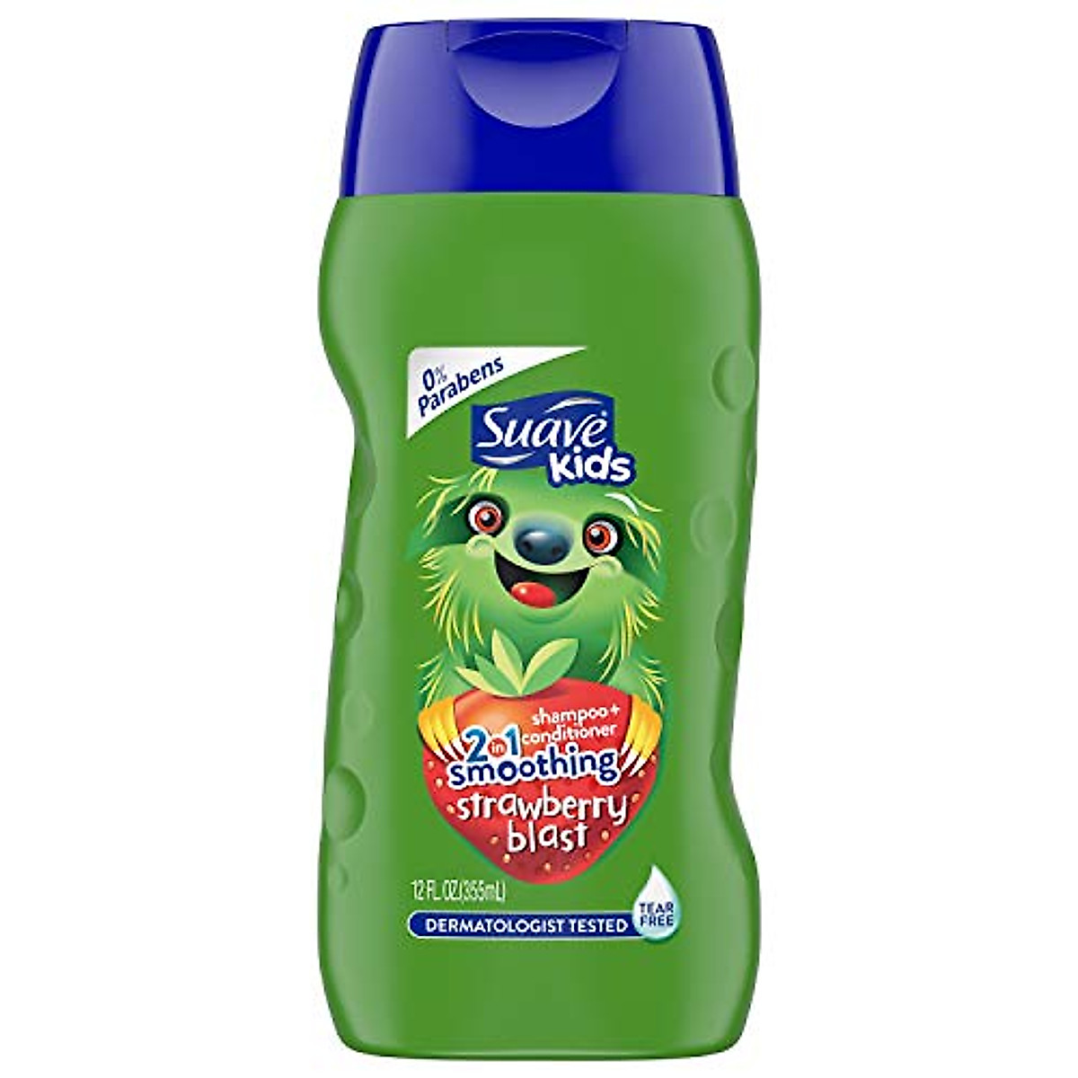 Suave Kids 2 in 1 Shampoo and Conditioner, Strawberry Smoothers, 12 Fl Oz (Pack of 1)