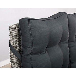 Alaterre Furniture Monaco All-Weather Outdoor Two-Seat Reclining Bench