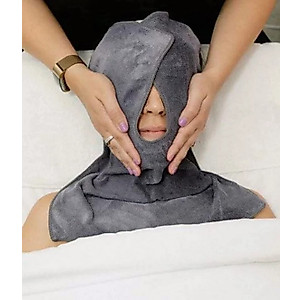 BeautyClothCo Esthetician Towels for Facials - Pack of 2 Facial Towels - Mask Removing Face Wrap - Perfect for Spa, Salon, & at-Home Skincare - Super Soft Microfiber Face Towel Set - Grey