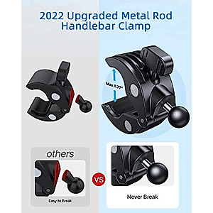 NEEMI Bike Phone Holder, Adjustable Bike Phone Mount -360° Rotatable Super Stable Bicycle Motorcycle Phone Holder, Compatible with iPhone 14 13 12 Pro Max/XS, Galaxy, Huawei, 4.7-6.8 Inch Smartphones