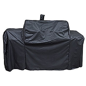 Stanbroil Grill Cover Replacement for Oklahoma Joe's 8899576 Longhorn Grill Combo, Outdoor Charcoal/Smoker/Gas Combo Grill Cover, Offset Smoker Cover, All Weather Protection, Black