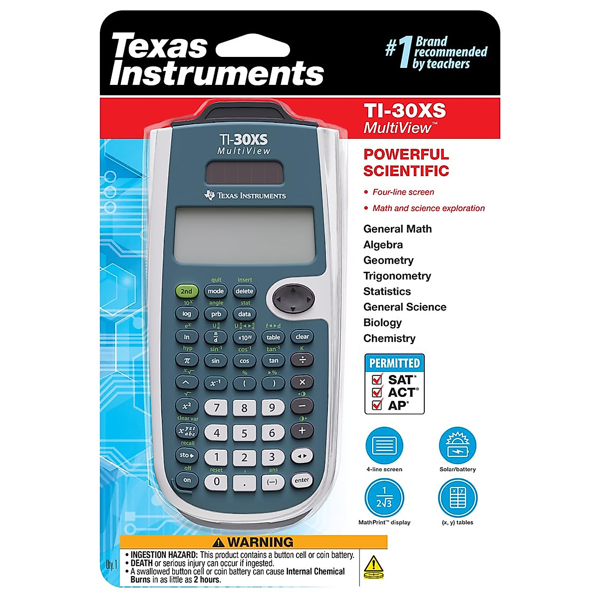 Texas Instruments TI-30XS MultiView Scientific Calculator