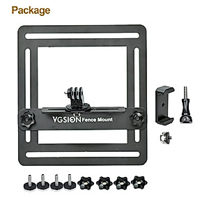 VGSION Action Camera Fence Mount for GoPro Hero 12/11/10/9/8 Compatible with iPhone,BlackBerry, Samsung Galaxy S III Metal Phone Clip Supporting Recording While Charging for Baseball Tennis Game