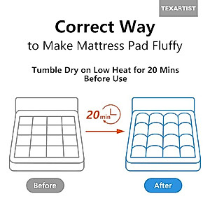 Twin XL Mattress Pad Quilted Fitted Mattress Cover Pillow Top Mattress Topper Breathable Mattress Protector with 8-21 Inch Deep Pocket