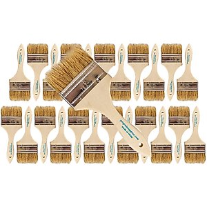 Vermeer Chip Paint Brushes - 24-Pack - 3" Chip Brushes for Paints, Stains, Varnishes, Glues, & Gesso - Home Improvement - Interior & Exterior Use