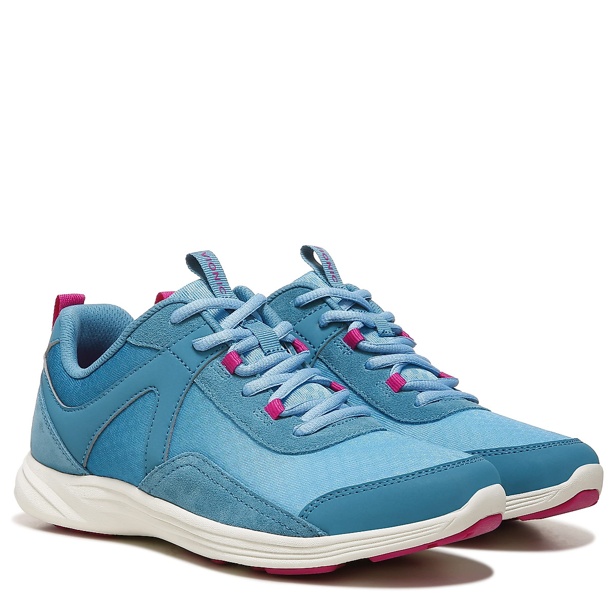 Vionic Women's Agile Chance Walking Sneakers-Supportive Lace-Up Sneakers That Include Three-Zone Comfort with Orthotic Insole Arch Support, Medium and Wide Fit, Larkspur 8 Medium