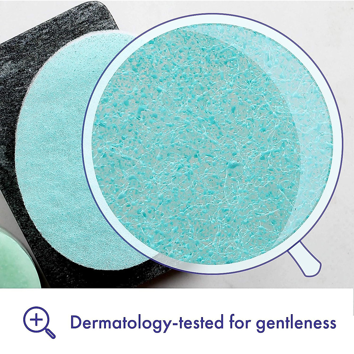 Buf-Puf Body Sponge, Bath Sponge, Dermatologist Developed, Cleanses Skin of Dirt, and Excess Oil, Reusable, Exfoliating, 5 Count