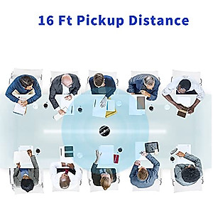 Decvopx Conference Speaker with Microphone for Computer, 360° Enhanced Voice Pickup Conference Call Speakerphone for Video Conference/Gaming/Chatting/Skype/Telephone Audio Conferencing Products