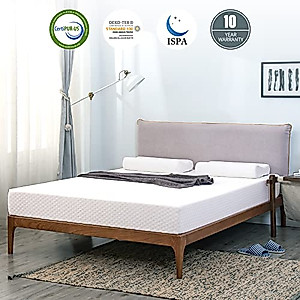 MUUEGM King Mattress,8 inch Green Tea Gel Memory Foam King Size Mattress Topper for Cool Sleep,Pressure Relieving,Medium Firm Mattress,King Size Mattress in a Box,CertiPUR-US Certified,Made in USA