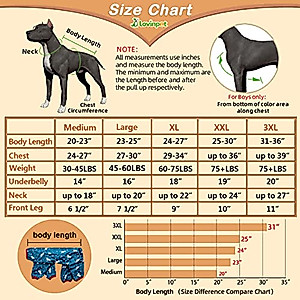 LovinPet Large Dog Pet Shirt - Undershirt for Dog Coats, Anti Licking, Pet Anxiety Relief Onesie, Floral Pony Navy Print, Large Breed Dog Clothes, Large Dog Jammies, Pet PJ's/Large