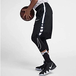 Nike Boys' Elite Stripe Short (Little Big Kids) (Small, Black/Black-White)