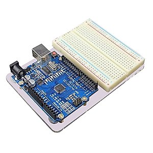 JBtek Acrylic Transparent Base Plate & Terminal Optimizer Breadboard for Arduino UNO R3