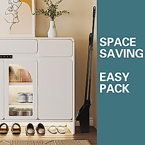 SB Broom with Dustpan Combo Set for Office, Indoor&Outdoor Sweeping,Broom and Dustpan Set,Large Size and Stiff Broom Dust pan with Long Handle,Stand Up Broom and Dustpan,Rectangular, Angular