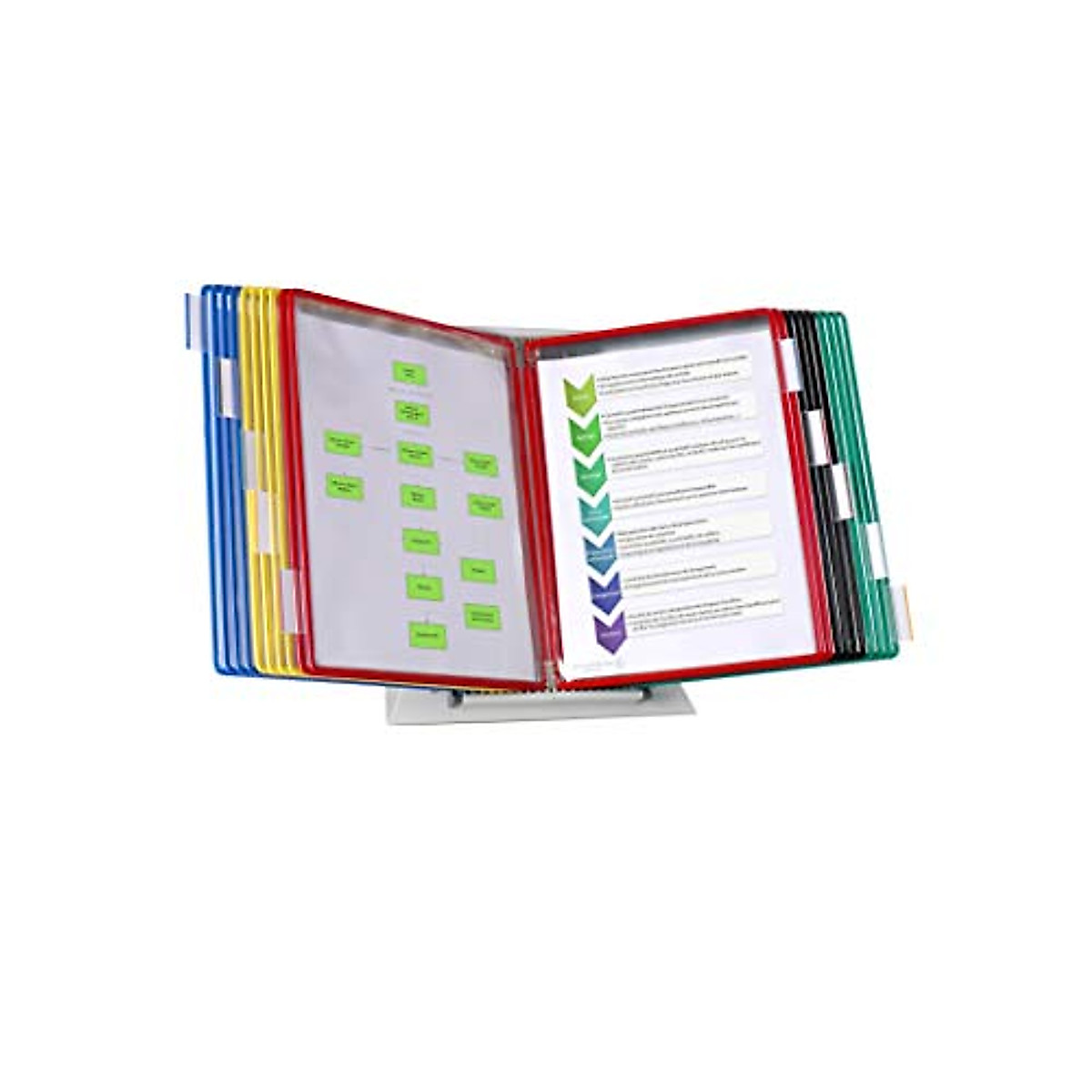 Tarifold Desktop Reference and Display System 20 Display Pockets Assorted Colors (D292)