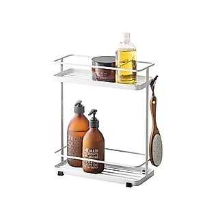 YAMAZAKI Home Bath Rack - Bathroom Shower Storage Holder, Caddy Shelf Organizer, Steel, Short, Water Resistant, No Assembly Req.