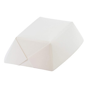 JA Kitchens Mini White Paper Food Tray - 250 Pieces 1/4 Pound Tray