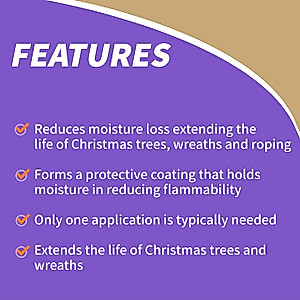 Bonide Wilt Stop, 16 oz Ready-to-Use Christmas Tree and Wreath Spray, Reduces Moisture Loss & Extends Life of Plants