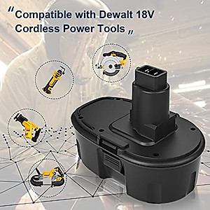 2Packs 3600mAh Ni-Mh 18 Volt DC9098 DC9099 Replacement Battery Compatible with Dewalt 18V Battery DC9096 DW9096 DW9098 DW9099 DW9096 DC759 DC970 DW9095 DE9039 DE9095 DE9096 DE9098 DC9181 DE9038