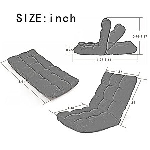 PRODCA Modern Folding Lounge Chaise for Living Room and Bedroom，5 Reclining Position, Djustable Foldable Modern Leisure Sofa Video Gaming Sofa