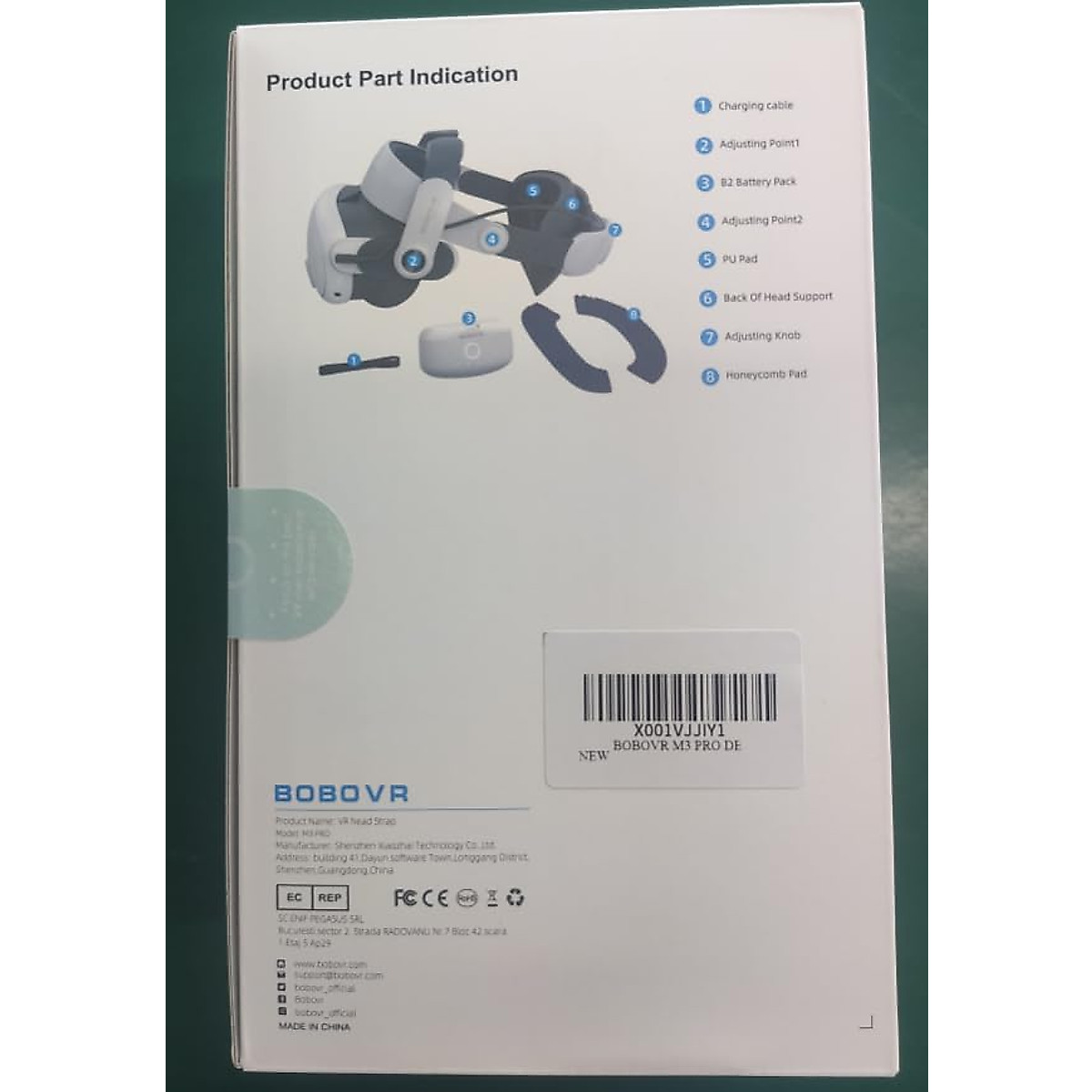 BOBOVR M3 Pro Battery Pack Head Strap Accessories, Compatible with Meta Quest 3/Quest 3S,Reduce Facial Stress,Magnetic Battery Swap Design