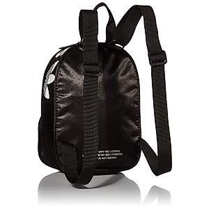 adidas Originals Women's Santiago 2 Mini Backpack, Black Satin/White, One Size