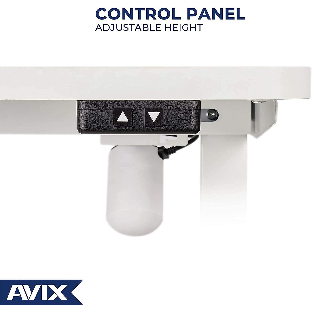 AVIX Whole Piece Electric Standing Desk, 48 x 24 Inches Height Adjustable Desk, Sit Stand Desk Home Office Desks, White