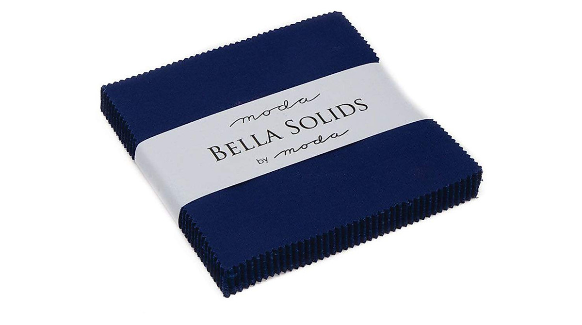 Bella Solids Royal Blue Charm Pack - 42 Premium Quilt Squares