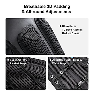 EVERFUN 18L Hydration Backpack with Free 2L Water Bladder BPA Free Lightweight Insulation Hiking Pack Tactical Backpack Women Men Hydration Day Rucksack for Cycling, Climbing, Camping, Hiking, Black