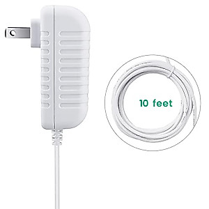 YEAOI 5V DuetSoothe Power Cord for Graco Simple Sway - 6V Snugapuppy Charger Replacement for Fisher Price, Ingenuity Swing, 10 ft, White
