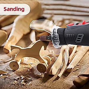 Mini Rotary Tool Cordless, 8V With 160 Accessories,LED Display,USB Charging,5-Speed Power Rotary Kit For Small Light Projects as Sanding,Polishing,Engraving, DIY Crafts