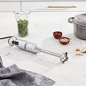 Cuisinart Hand Blender, Smart Stick 2-Speed Hand Blender- Powerful & Easy to Use Stick Immersion Blender for Shakes, Smoothies, Puree, Baby Food, Soups & Sauces, Silver, CSB-175SVP1