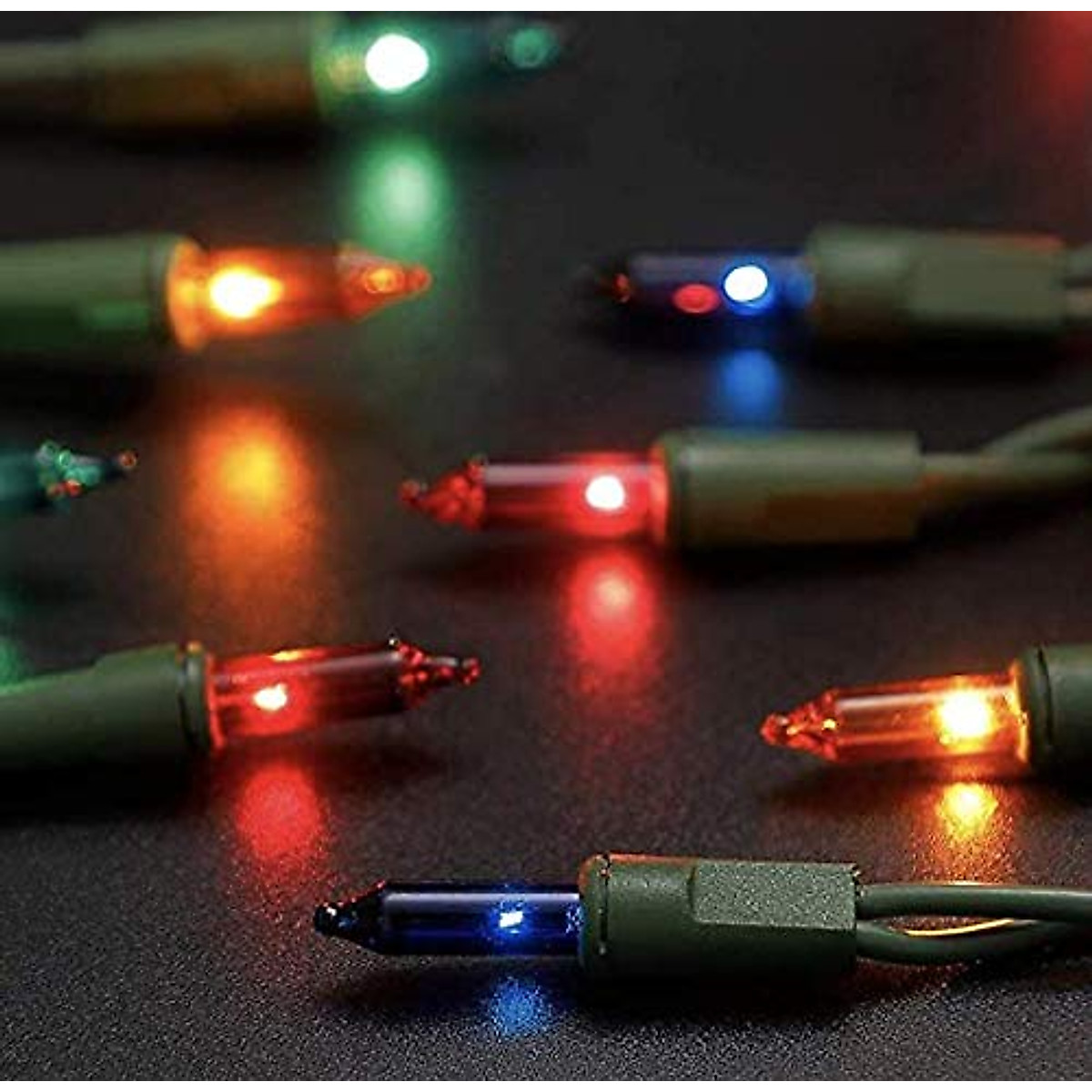 Home Accents Holiday 20 ft. 100-Lights String-to-String Incandescent Lights Mini Bulb Multi Color (4 Pack)