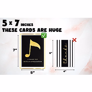 【12 Pack】Large Funny Thank You Cards – Big Size 5 x 7 Inch – Appreciation Cards and Pun Cards Printed on Premium Thick 350 GSM Paper – 12 Unique Eye Catching Designs in Funny Themes – Funny Greeting