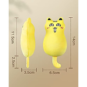 Feeko 5Pcs Catnip Toys, Cat Pillow Toys, Rattle Sound, Cat Toys for Indoor Cats Interactive with Cute Cat Toy Set, Cat Teething Chew Toy, Bite Resistant Catnip Toys Plush Gift