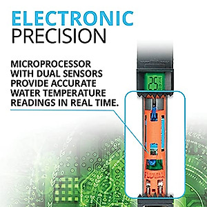 Fluval E300 Advanced Electronic Heater, 300-Watt Heater for Aquariums up to 100 Gal., A774