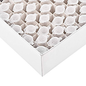 uxcell Centrifuge Tube Freezer Storage Box 100 Places Waterproof Cardboard Cryogenic Holder Rack for 1.5/1.8/2ml Microcentrifuge Tubes, Vials, Samples 2Pcs