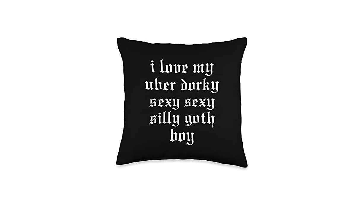 Matching Couples Cute Emo Tattoo Humorous Script I Love My Uber Dorky ...