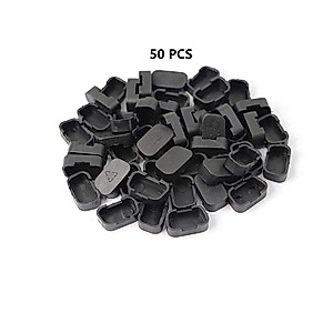 SHANFEILU VGA Port Cover Anti Dust Cap VGA Plug Protector for RS232,DB15,DB9 VGA Male Port Connectors 50 PCS 17 mm x 9 mm(Black)