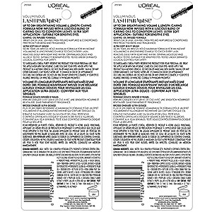 L'Oreal Paris Voluminous Makeup Lash Paradise Mascara, Voluptuous Volume, Intense Length, Feathery Soft Full Lashes, No Flaking, No Smudging, No Clumping, Black Brown, 2 Count
