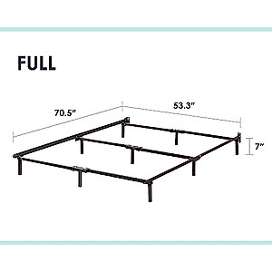 Best Price Mattress 7 Inch Metal Bed Frame for Box Springs, Heavy Duty Steel Construction, Full