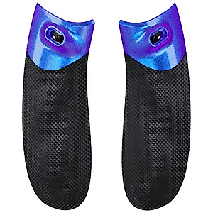 eXtremeRate FLEXOR Rubberized Side Rails Grips Trigger Stop Kit for Xbox Series X/S Controller, Ergonomic Trigger Stopper Handle Grips for Xbox Core Controller – Diamond Textured Chameleon Purple Blue