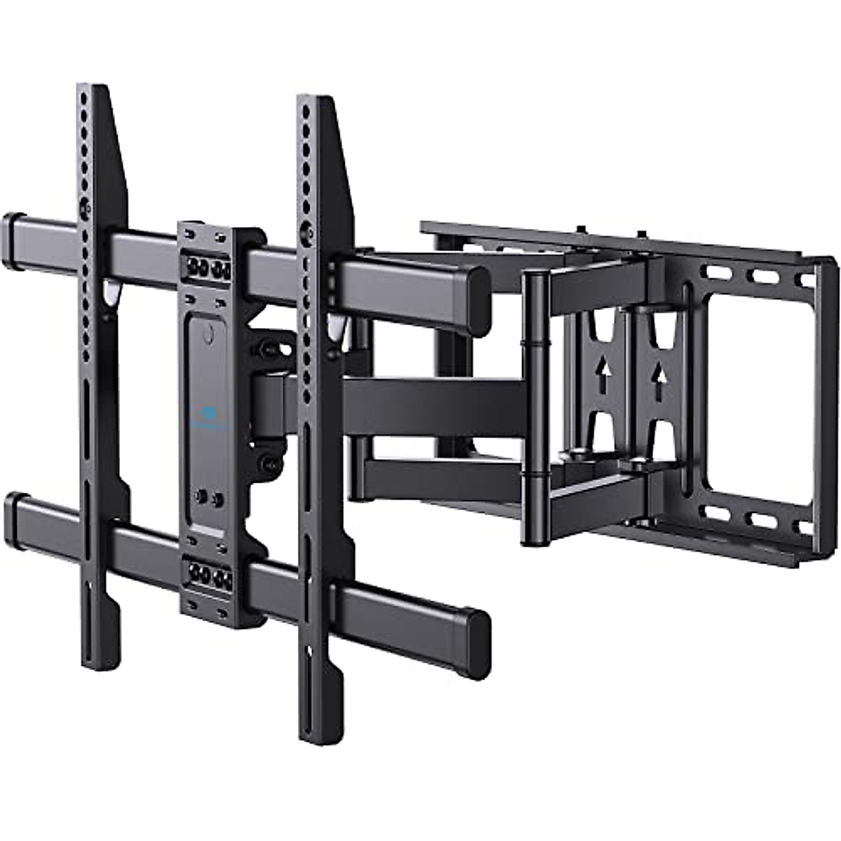 PERLESMITH Full Motion TV Wall Mount for 37-82 inch TVs up to 132 lbs, Max VESA 600x400mm, TV Bracket with Dual Articulating Arms, Tilt, Swivel, Extension, 16" Wood Studs, PSLFK1