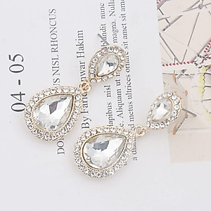 I Can't Say"I Do" Without You | 1 4 6 8 Sets Bridesmaid Jewelry Sets for Women Gold/Rose Gold/Silver Plated Teardrop Dangle Earring for Wedding Gifts