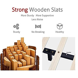 SHA CERLIN Modern Low Profile Platform Bed Frame Queen Size, Stylish Faux Leather Upholstered Sleigh Bed with Adjustable Headboard, No Box Spring Needed, Black&White