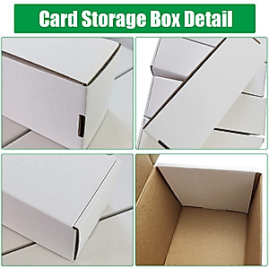 PLAYGOGYM Trading Card Storage Box - Baseball Card Storage Organizer - Sports Card Storage Boxes for Baseball Card, Football Trading Cards, Game Card Holder 5 Pack - 1750 Count