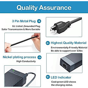 for Jackery 300/500/550 Charger,MJPOWER 24V 90W AC Adapter for Jackery Portable Power Station Explorer 300 500 550 E300 E500 E550 Solar Generator 293Wh 518Wh 550Wh Lithium Battery Power Supply Cord