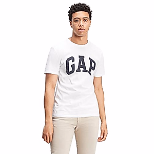 GAP Mens Classic Logo Tee T Shirt, White V2 Global, Large US